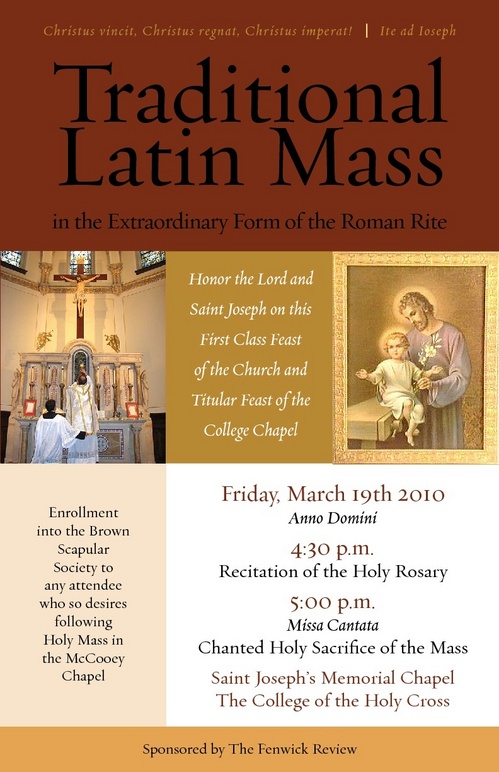 Mass of Blessed John XXIII at the College of the Holy Cross on March ...